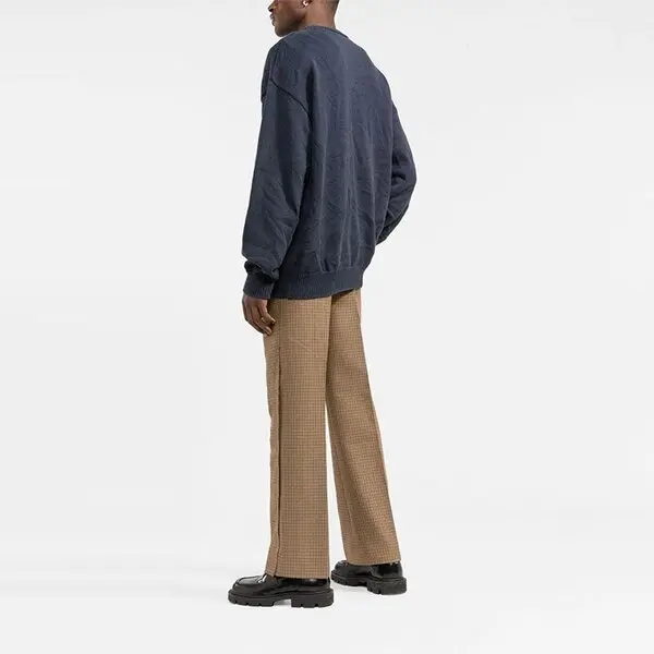 Balenciaga College Crest Crewneck Sweatshirt - Navy