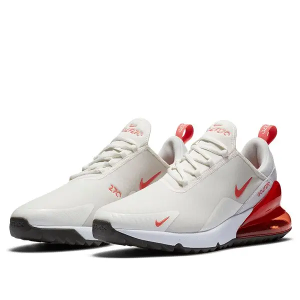 Nike Max 270 Golf Low Top Sneakers - White/red