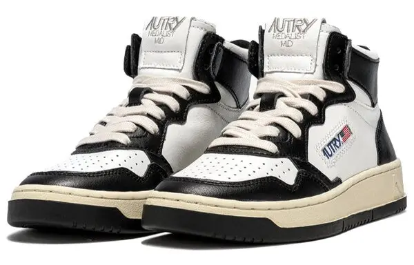 AUTRY Medalist Mid Sneakers - White/black