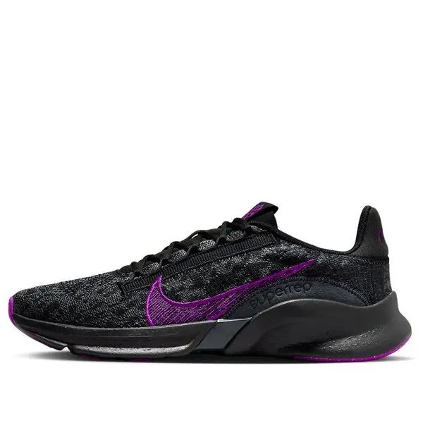Nike Superrep Go 3 Flyknit Next Nature 'anthracit Vivid Purple - Black/anthracite/volt