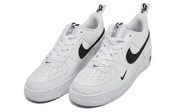 Nike Force 1 Lv8 "multi Etch Swoosh White" Sneakers - White/black