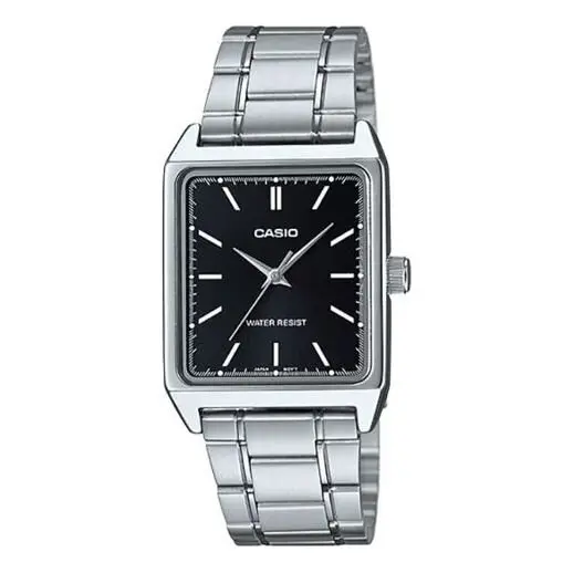 Casio Square Stainless Steel Analog Watch - Black