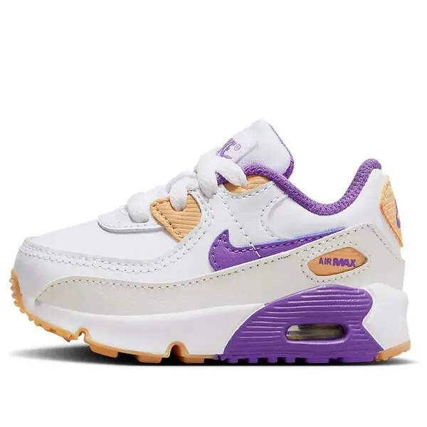 Nike Max 90 Leather Sneakers - White/action Grape/phantom