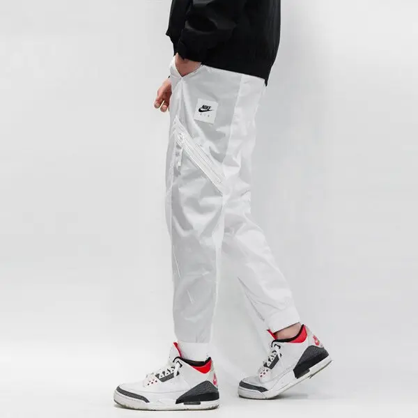 Nike Contrast Stitched Windproof Tie Woven Sweatpants For