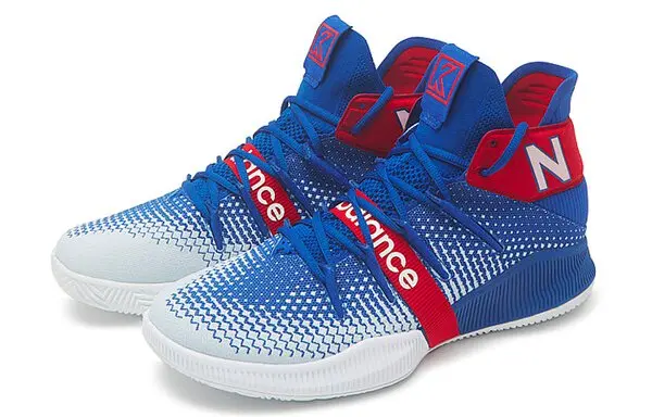 NEW BALANCE Omn1s "clippers" High Top Athletic Sneakers - Red/blue