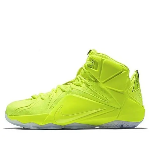 Nike Lebron 12 Ext 'tennis Ball' High Top Sneakers - White/black