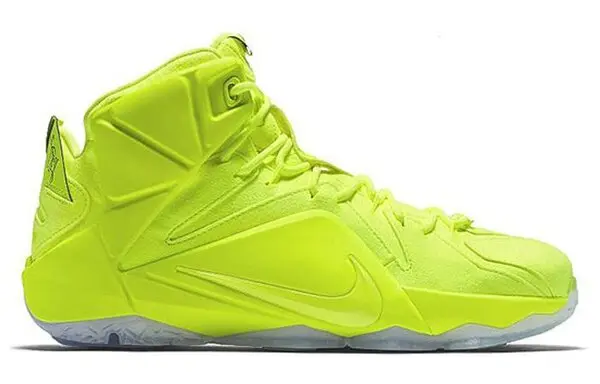 Nike Lebron 12 Ext 'tennis Ball' High Top Sneakers - White/black
