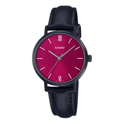 Casio Analog Watch With Leather Strap - Default Color