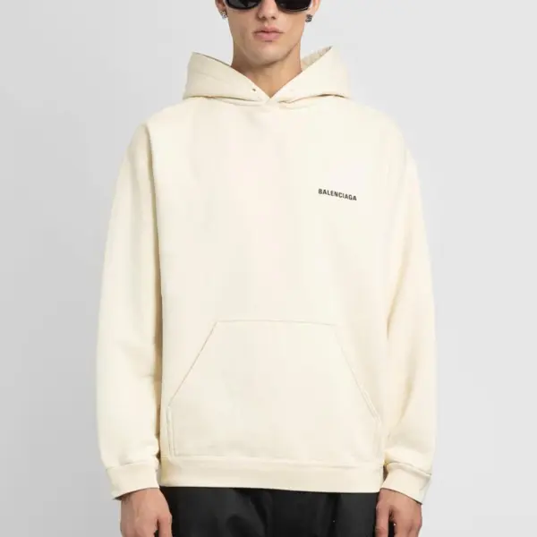 Balenciaga Regular Fit Hoodie With Back Logo