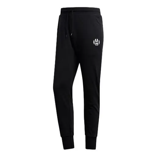 Adidas Harden Fle Logo Bundle Feet Casual Basketball Sports Long Pants - Black