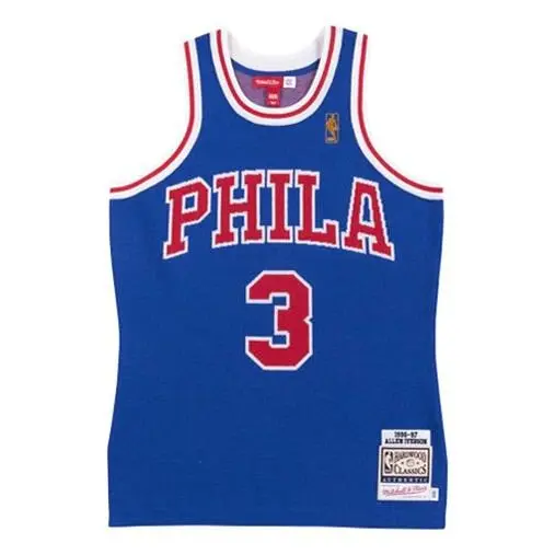 Mitchell & Ness Nba X Clot Au 96-97 Philadelphia 76ers Jersey Allen Iverson #3 - Blue
