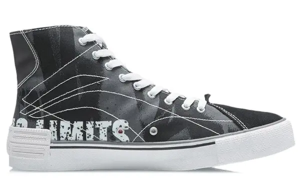 LI-NING High Top Canvas Sneakers With Graphic Detailing