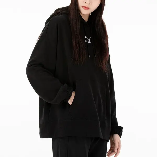 PUMA Classics Oversized Embroidered Logo Hoodie