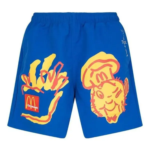 TRAVIS SCOTT Cactus Jack Ss22 X Mcdonald's Illustration Ii Shorts - Blue