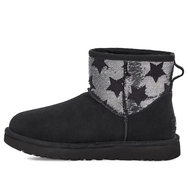 UGG Classic Mini Sequin Stars Boot - Black
