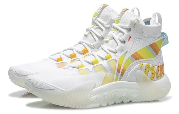 LI-NING Badfive 2 High Top Sneakers - White/yellow