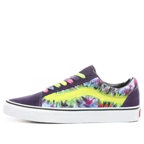 VANS Old Skool Tie-dye Sneakers - Yellow/purple