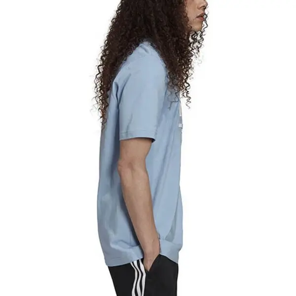 Adidas Originals St Tee Casual Breathable Sports Logo Printing Short Sleeve - Sky Blue