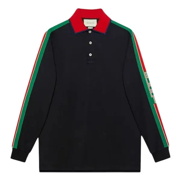 Gucci Long-sleeve Logo Polo 'multicolor - Multi-color