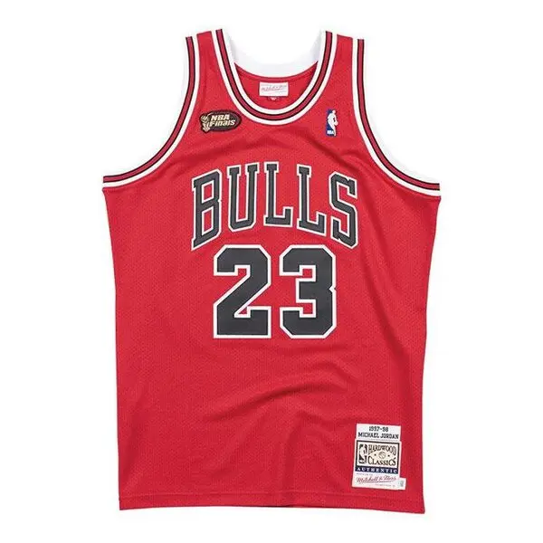 Mitchell & Ness Nba Hardwood Classics Michael Jordan Chicago Bulls 97-98 Retro Basketball Jersey - Red