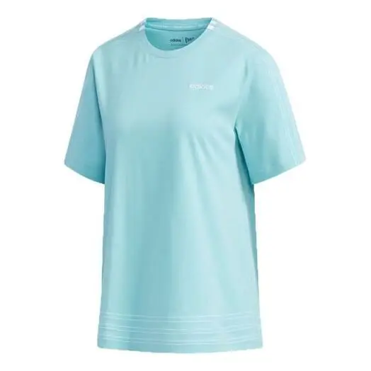 Adidas Neo Logo Printing Training Sports T-shirt - Blue