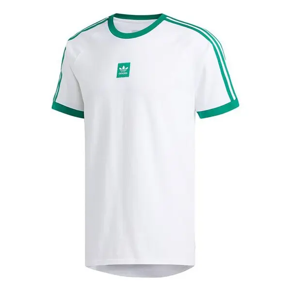 Adidas Originals Printing Casual Sports Round Neck Short Sleeve - White