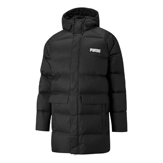 PUMA Down Jacket With Logo - Black