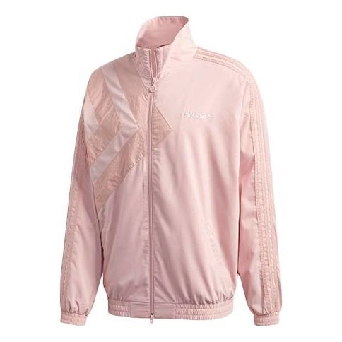 Adidas Originals Logo Stand Collar Track Jacket - Pink