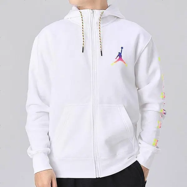 JORDAN Air Sports Zip-up Hooded Fleece Jacket With Graphic Accents
