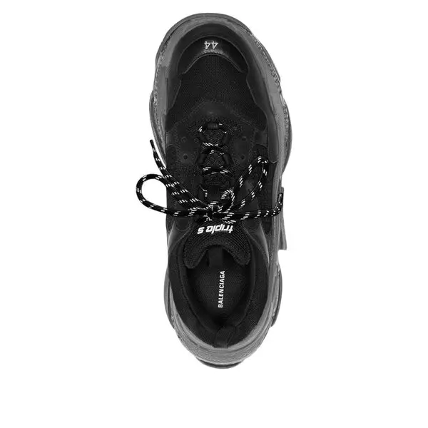 Balenciaga Triple S Clear Sole Sneakers - Black