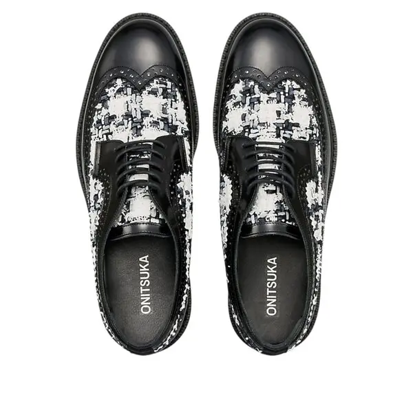 Onitsuka Tiger Brogue Textured Lace-up Shoes
