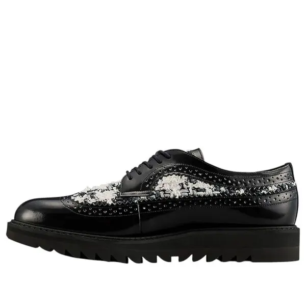 Onitsuka Tiger Brogue Textured Lace-up Shoes - Black