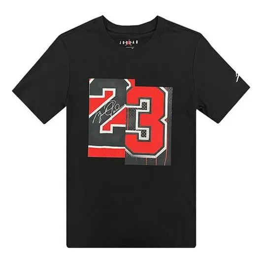 JORDAN Air Basketball Graphic Short Sleeve Crewneck T-shirt - Black