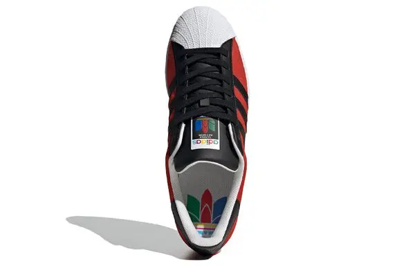 Adidas Superstar " Core Black" Sneakers - Red