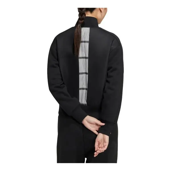 Adidas Zip-up Track Jacket With Paneled Design - Black/white
