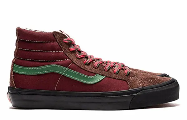 VANS Sk8-hi Vault Retro High Top Sneakers - Wine Red
