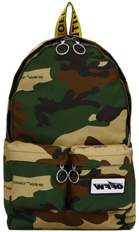 Off-White Camouflage Backpack - Green