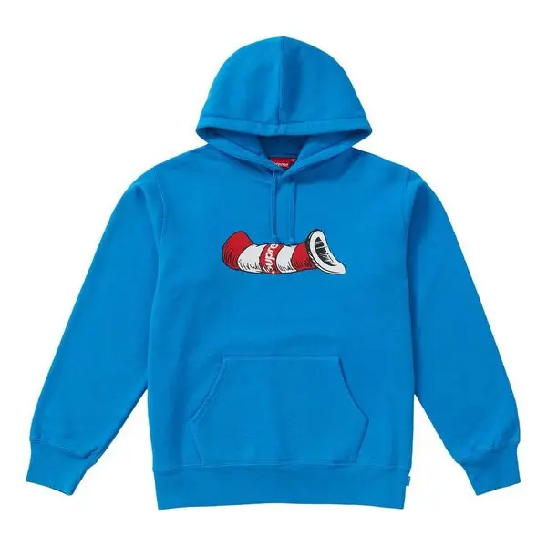 Supreme Fw18 Cat In The Hat Hooded Sweatshirt - Blue