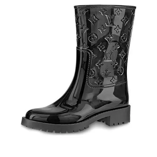 LOUIS VUITTON Drops Flat Half Boots - Black