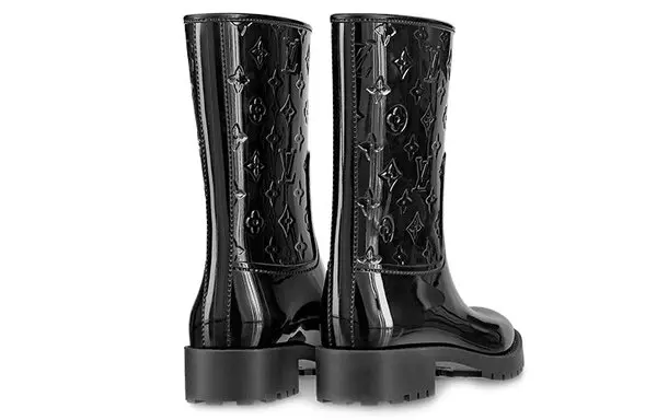 LOUIS VUITTON Drops Flat Half Boots