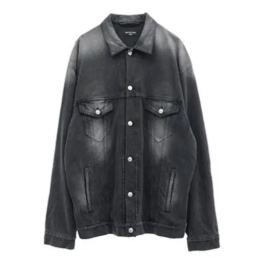 Balenciaga Washed Denim Jacket - Black