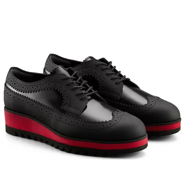 Onitsuka Tiger Brogue Platform Sneakers - Black/classic Red