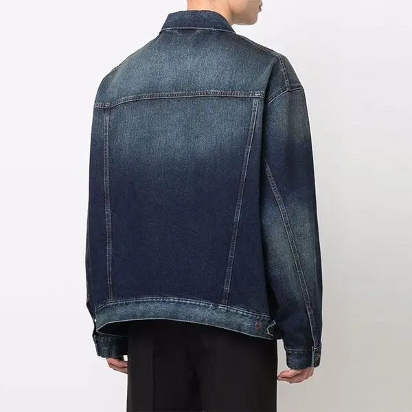 Balenciaga Embroidered Logo Denim Jacket