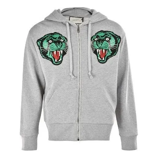 Gucci Tiger Head Zip-up Hooded Jacket
