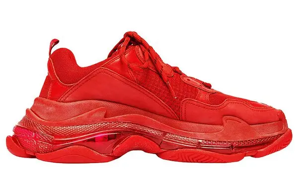 Balenciaga Triple S Clear Sole Sneaker - Red