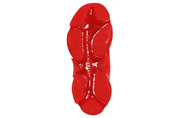 Balenciaga Triple S Clear Sole Sneaker - Red