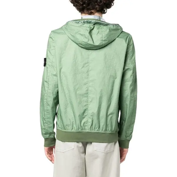 Stone Island Logo Patch Hooded Jacket