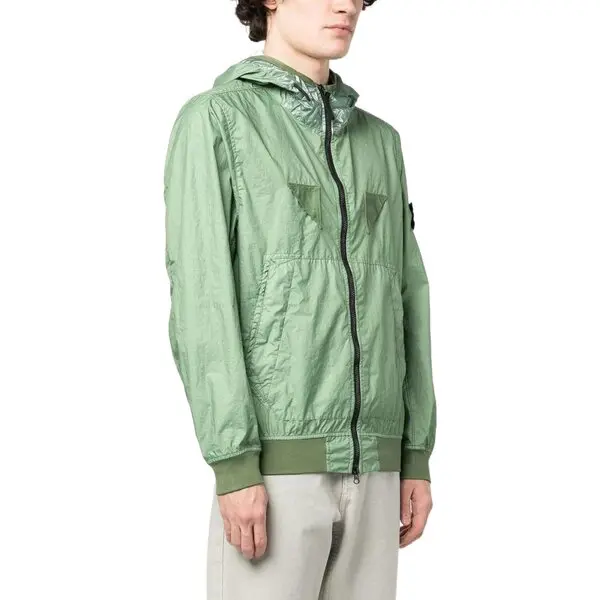 Stone Island Logo Patch Hooded Jacket