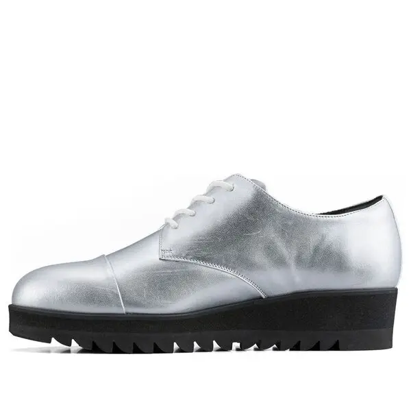 Onitsuka Tiger Derby Lace-up Metallic Sneakers - Silver