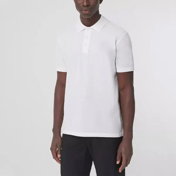 Burberry Ss21 Pattern Cotton Short Sleeve Polo Shirt